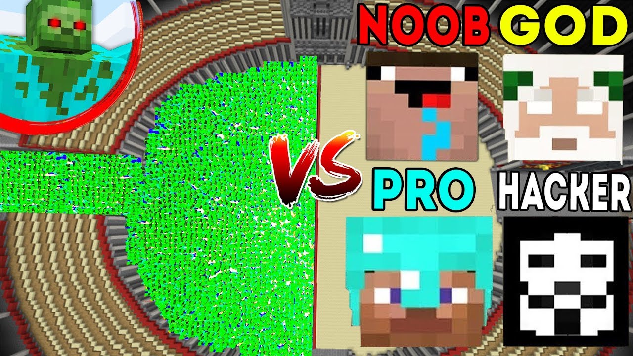 Minecraft Battle: Noob vs PRO vs HACKER vs GOD : GOD ZOMBIE MUTANT ...