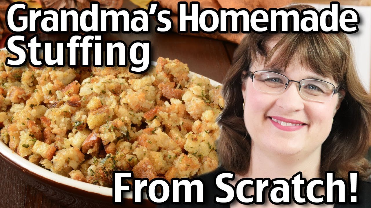 How To Make Homemade Stuffing From Scratch! Classic Thanksgiving ...