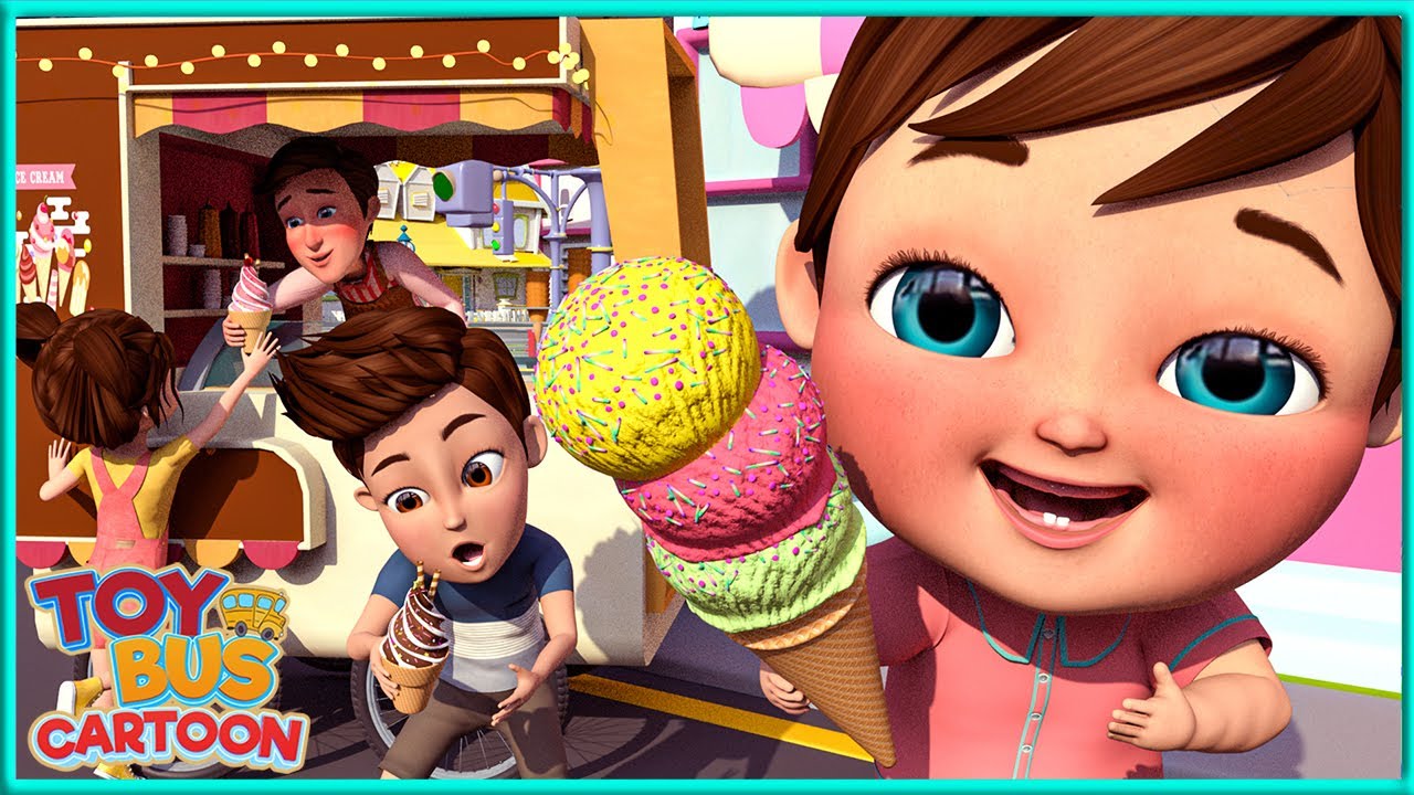 Ice Cream Song - Kids Song & Nursery Rhymes - Toy Bus Cartoon #12 - YouTube