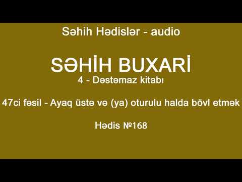 Səhih Buxari - Hədis 168 - Ayaq üstə ehtiyacı ödəmək haqda