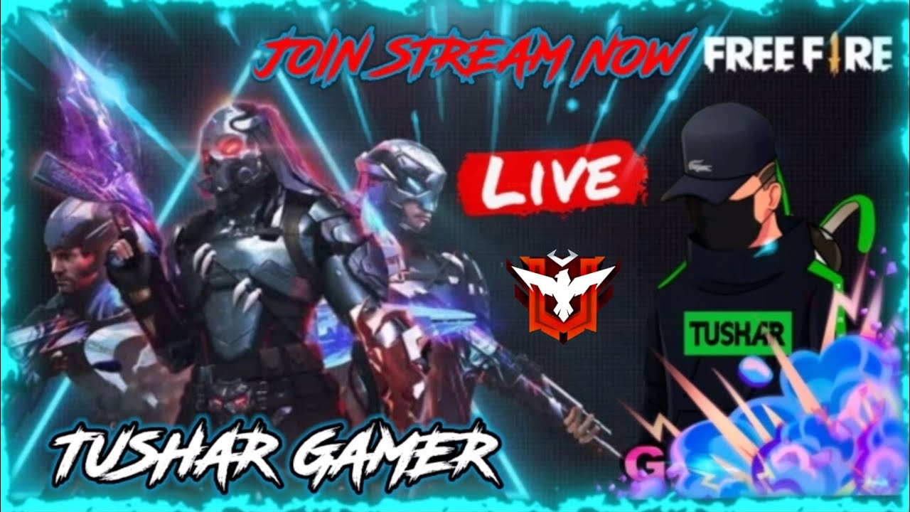 🔴free fire live Now 🔴 Ez. TUSHAR GAMER IS LIVE 🔴 1 vs 1 room card 🔴 ...