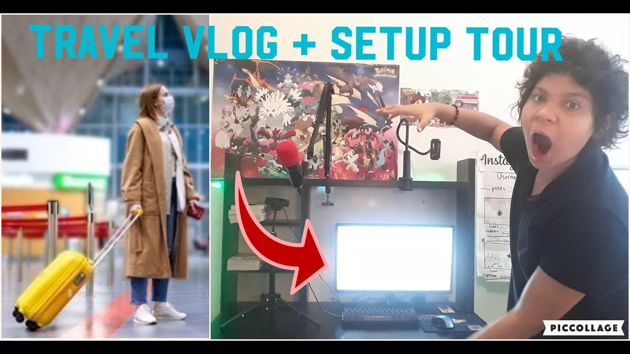 TRAVEL VLOG + SETUP TOUR - YouTube