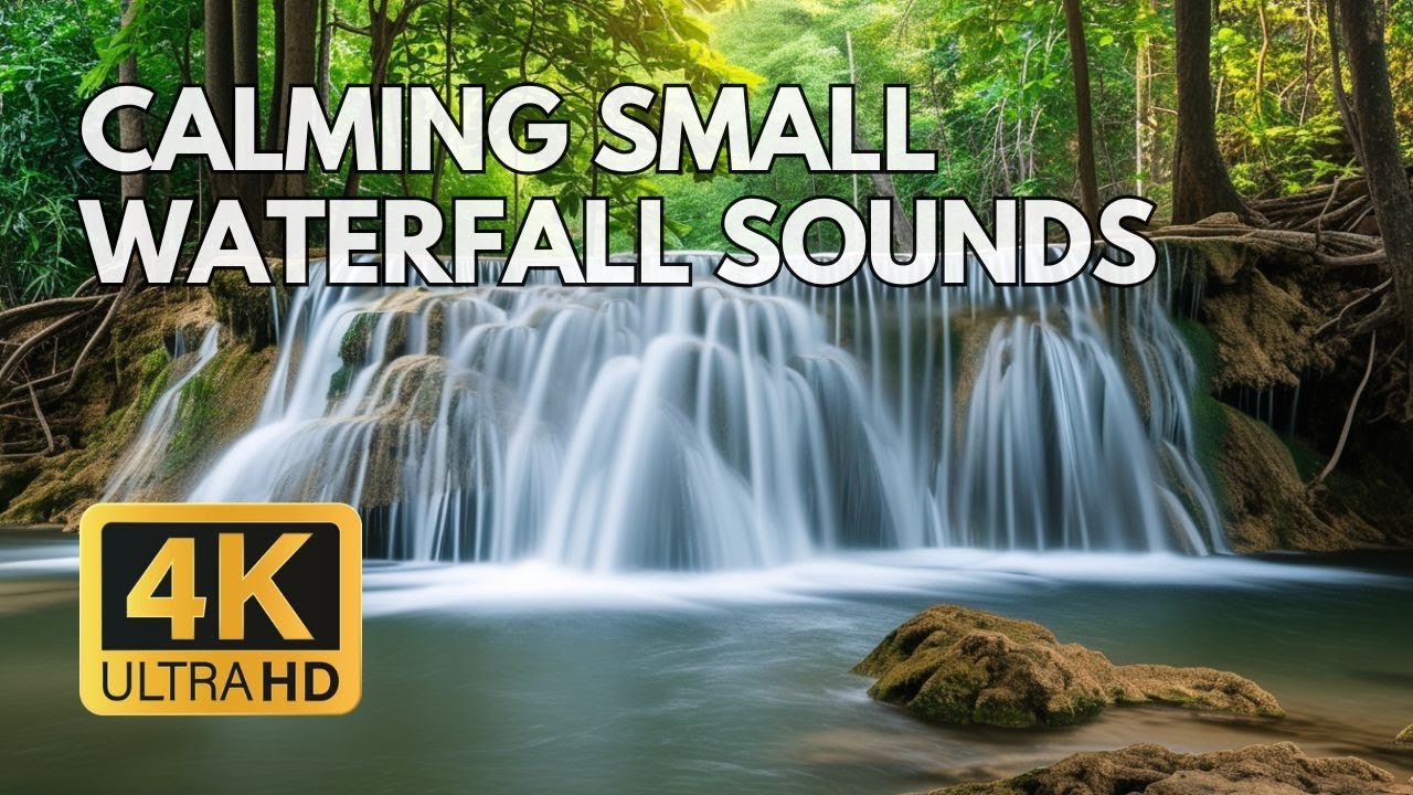 Calming Small Waterfall Sounds for Relaxation - YouTube
