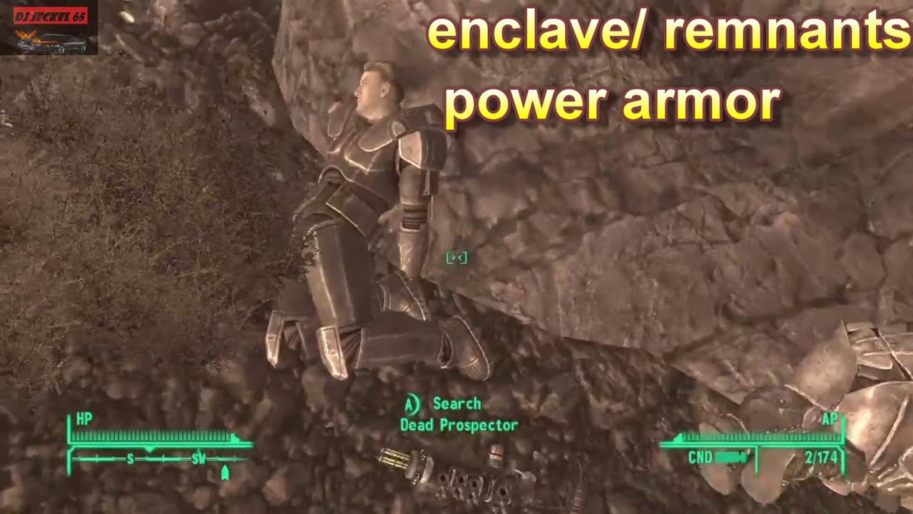 where to enclave and t51 power armor in fallout new vegas - YouTube