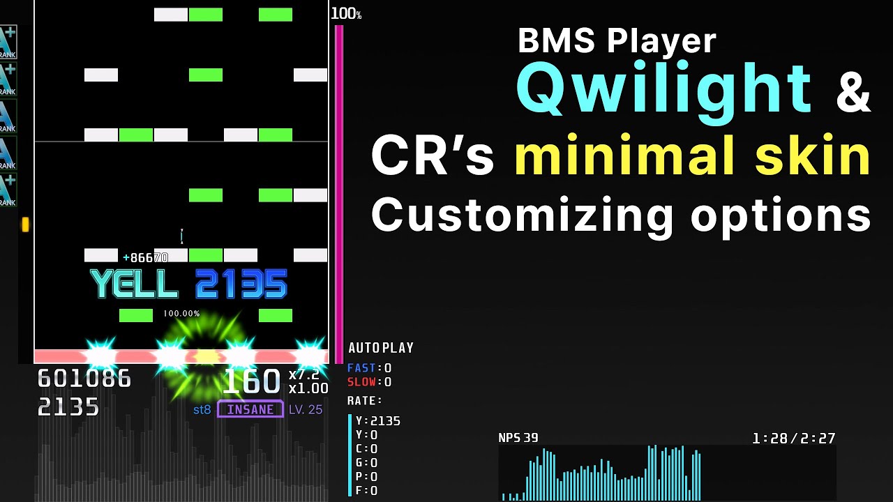 [BMS player] Qwilight - CR's minimal skin - YouTube