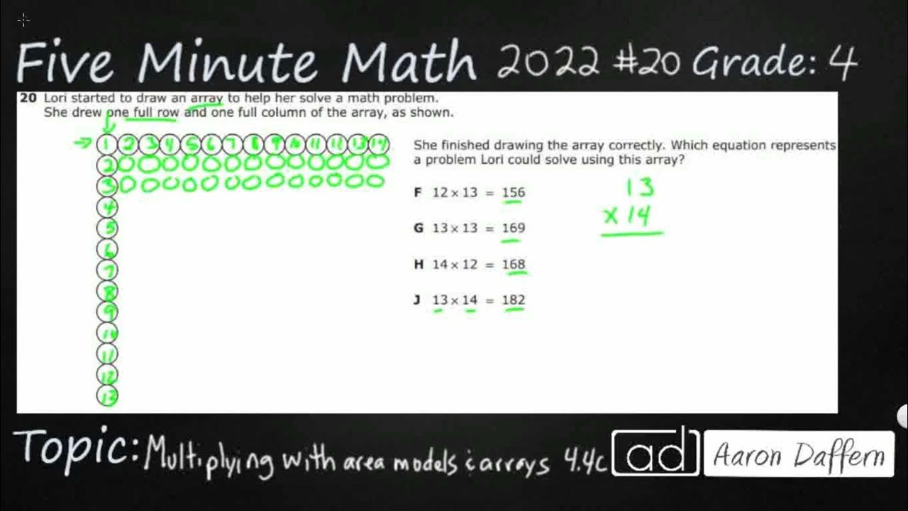 4th Grade STAAR Practice Multiplying with Area Models (4.4C - #3) - YouTube