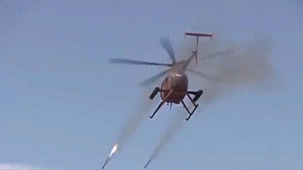Helicopter Firing Rockets - Custom Aviation - YouTube