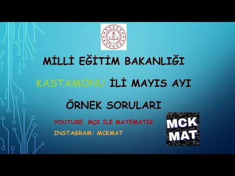 KASTAMONU MİLLİ EĞİTİM MÜDÜRLÜĞÜ ÖRNEK SORULARI #kastamonu