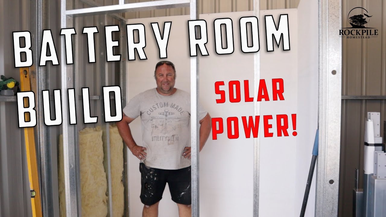 Building the solar battery bank room | Offgrid solar power system - YouTube