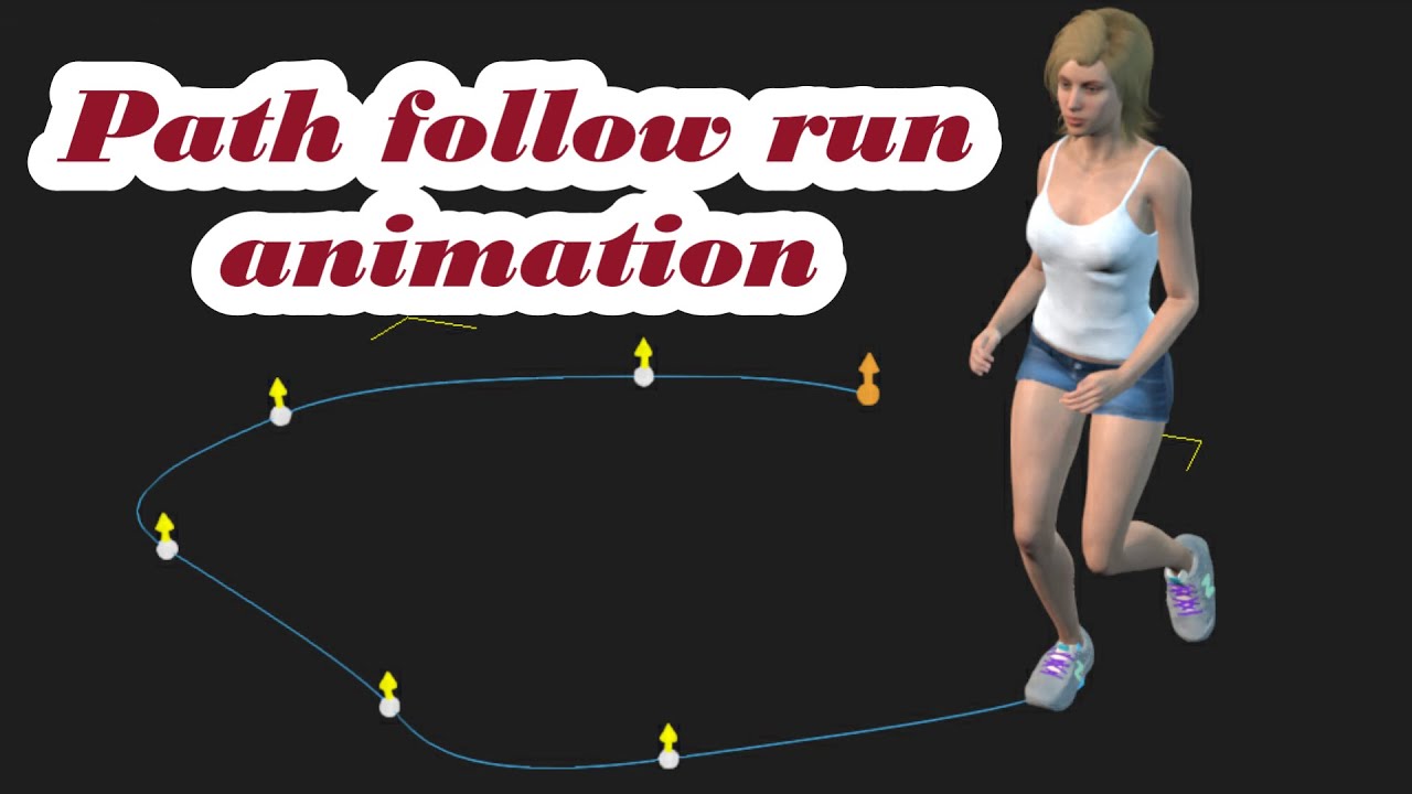 Path follow run animation iClone - YouTube