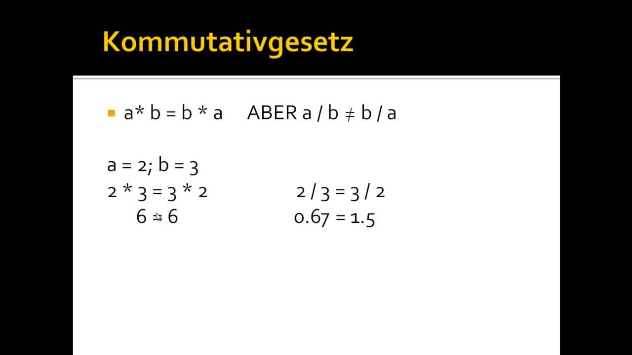 Was ist das Kommutativgesetz? - YouTube