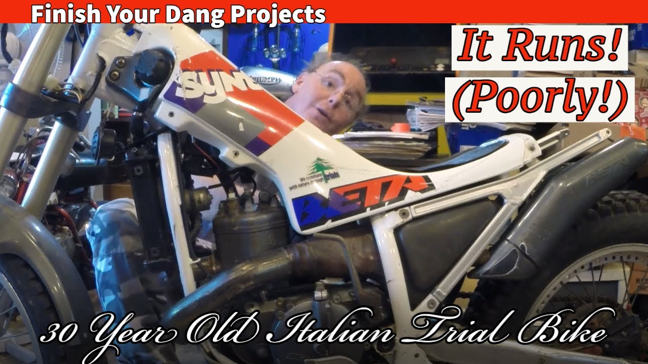 Vintage Beta Synt Trial Bike 1st Engine Start & it Runs Away Part 5 ...
