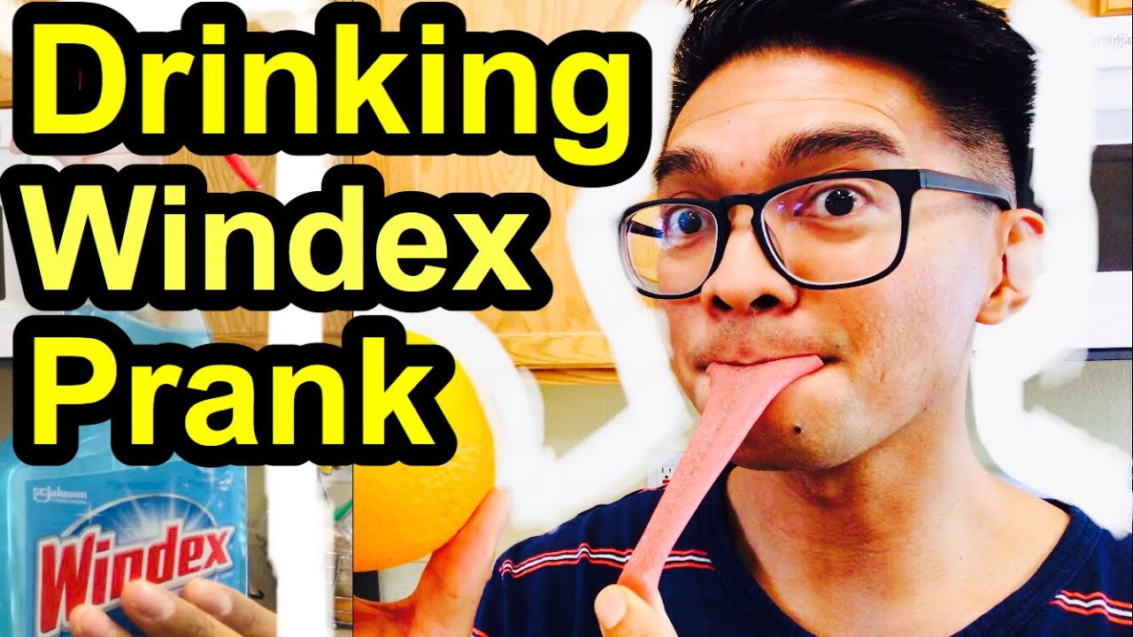 Drinking Windex Prank - YouTube