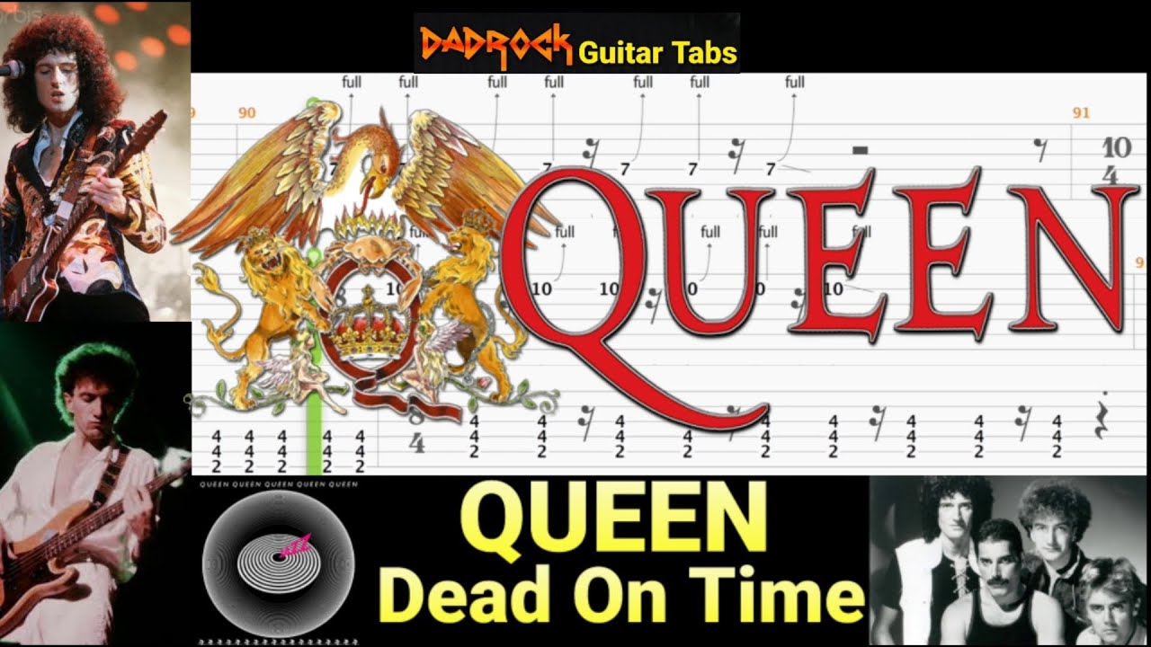 Dead On Time - QUEEN - Guitar + Bass TABS Lesson (Request) - YouTube