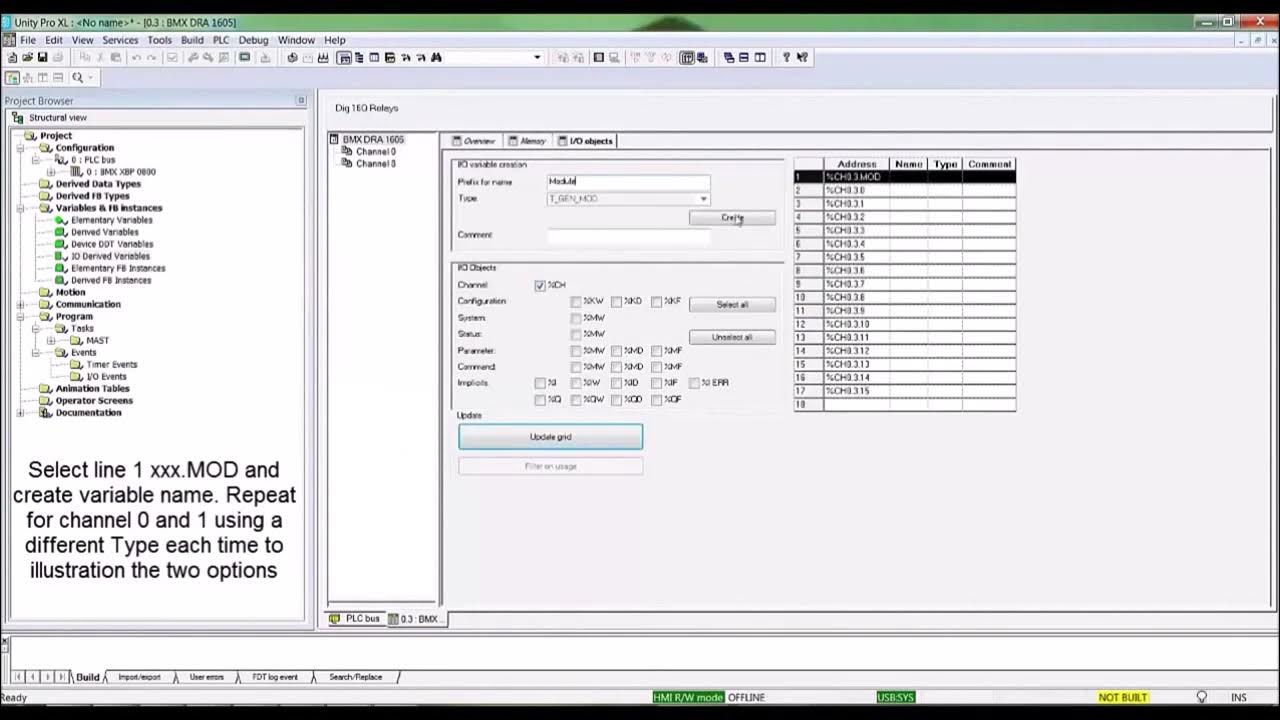 Создание IODDT для модулей ввода/вывода Modicon M340 с помощью Unity Pro - YouTube