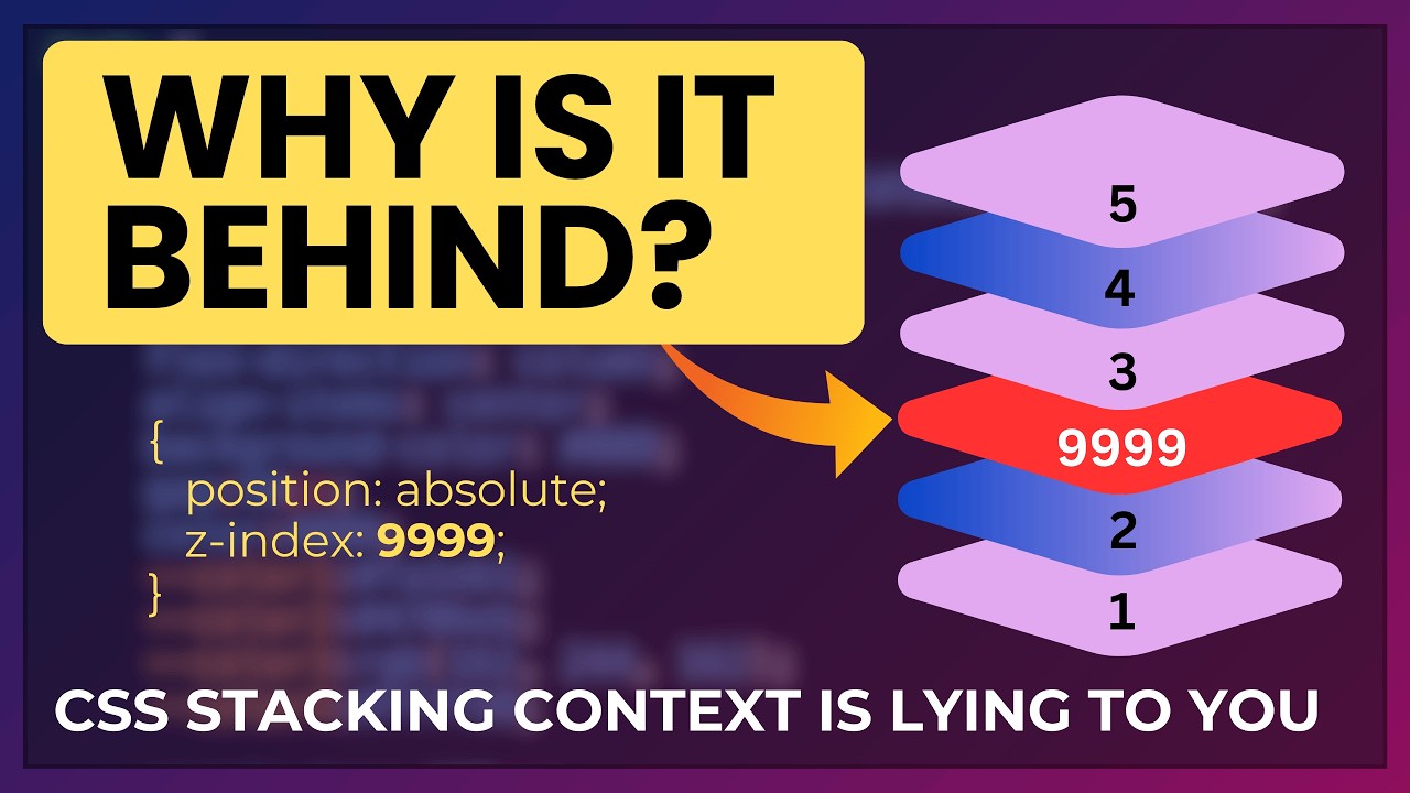 Why z-index: 9999 Doesn’t Work (CSS Stacking Context Explained) - YouTube