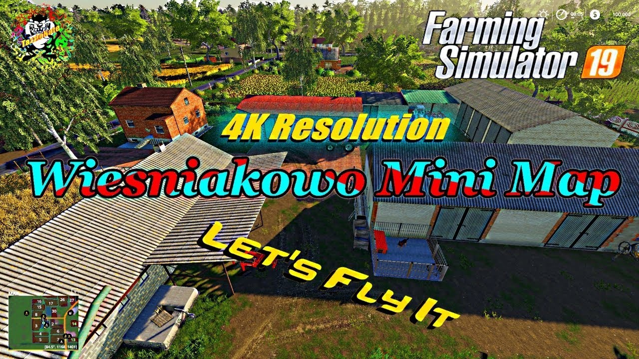 Fs-19 Wiesniakowo Mini Map, Let's Fly it, in 4K Resolution - YouTube