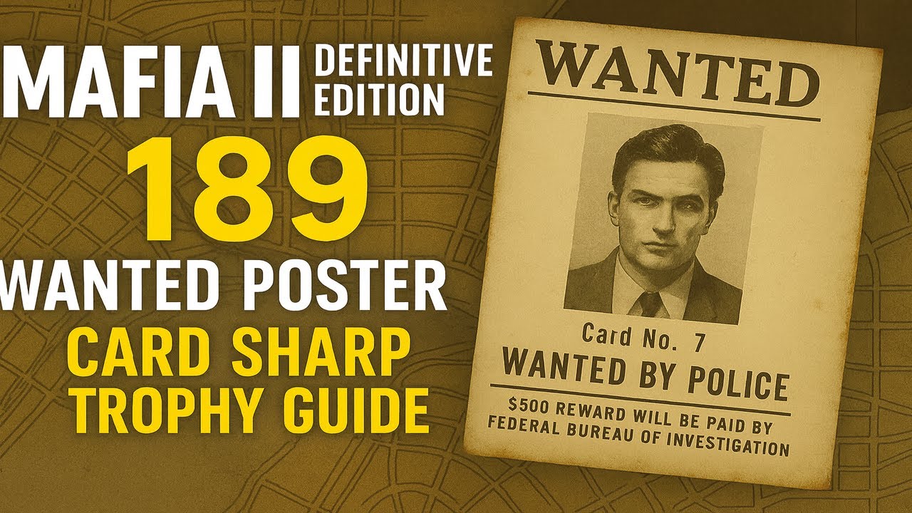 Mafia II DE – 189 Affiches Recherchées / All Wanted Posters (Card Sharp ...