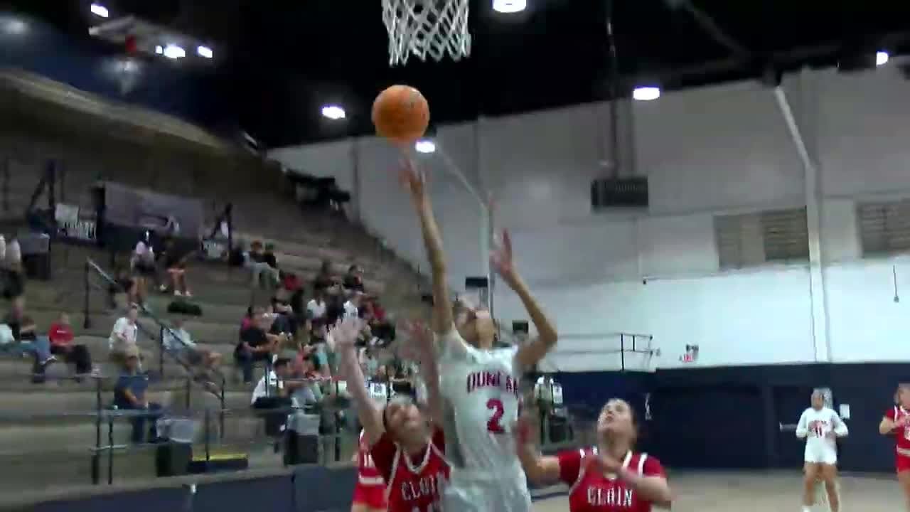 Duncan Lady Demons defeat Elgin in a defensive battle 40-31 - YouTube
