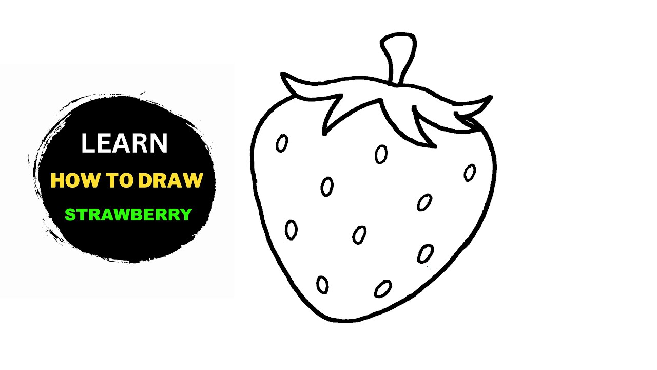 How To Draw Strawberry,easy|how To Make Strawberry Drawing|strawberry ...