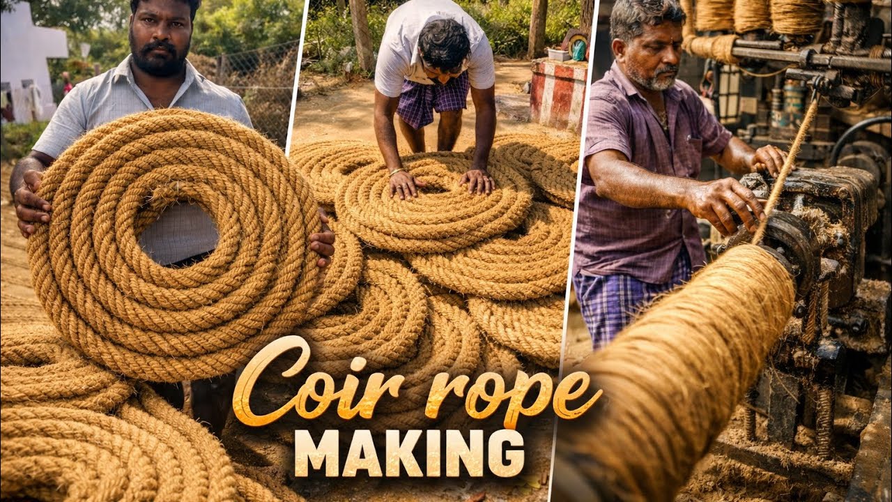 Behind the Making of Coir Rope | Family-Based Production - YouTube