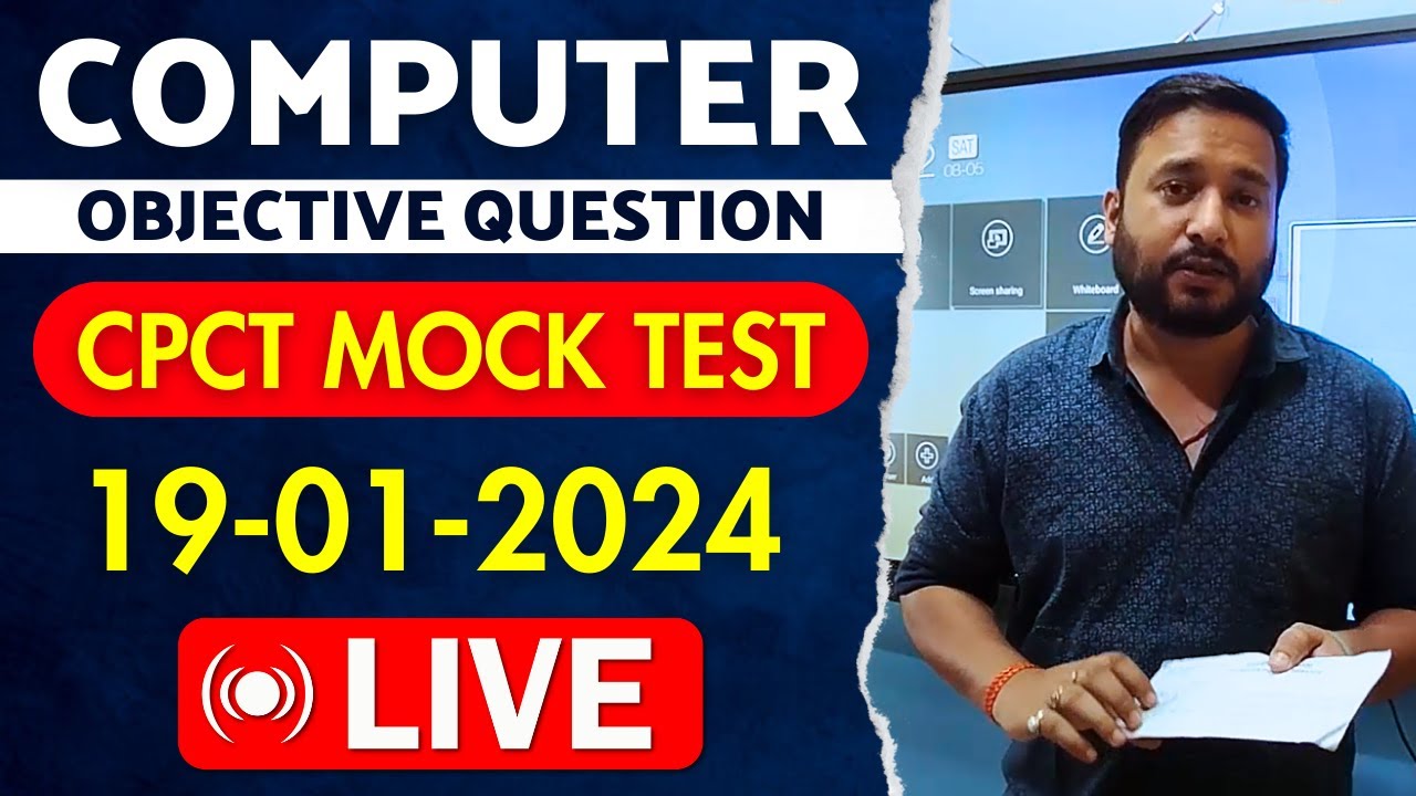 📚CPCT MOCK TEST PRACTICE Computer GK LIVE #computer #competition #cpct ...