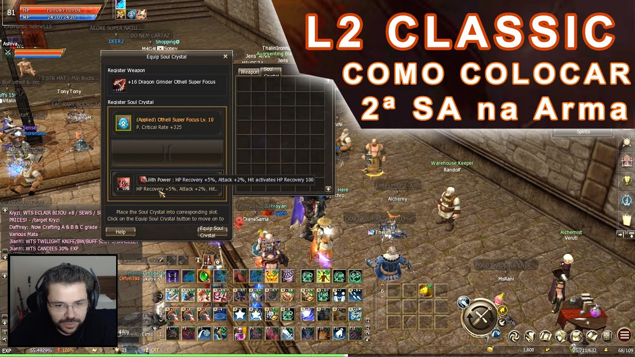 Lineage 2 Classic NA - Como Colocar a 2ª SA na Arma (Lilith & Anakim ...
