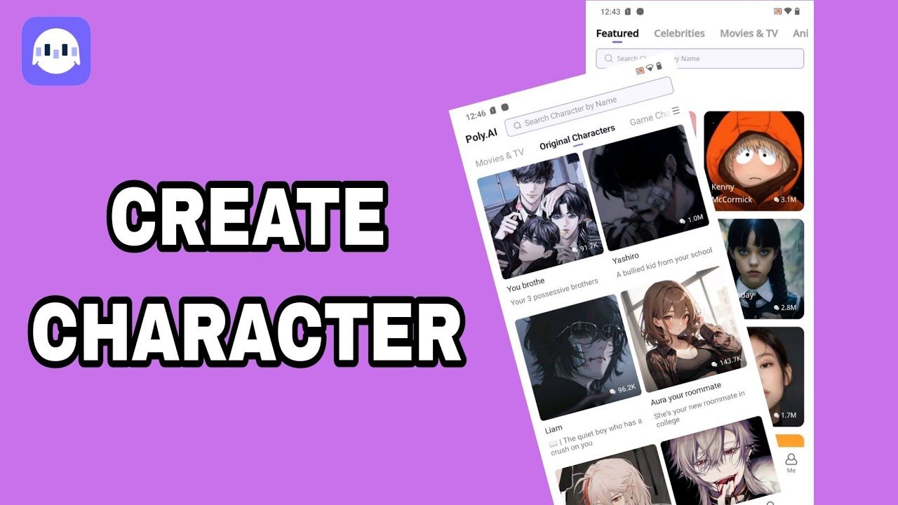 How To Create Character On Poly.AI App - YouTube
