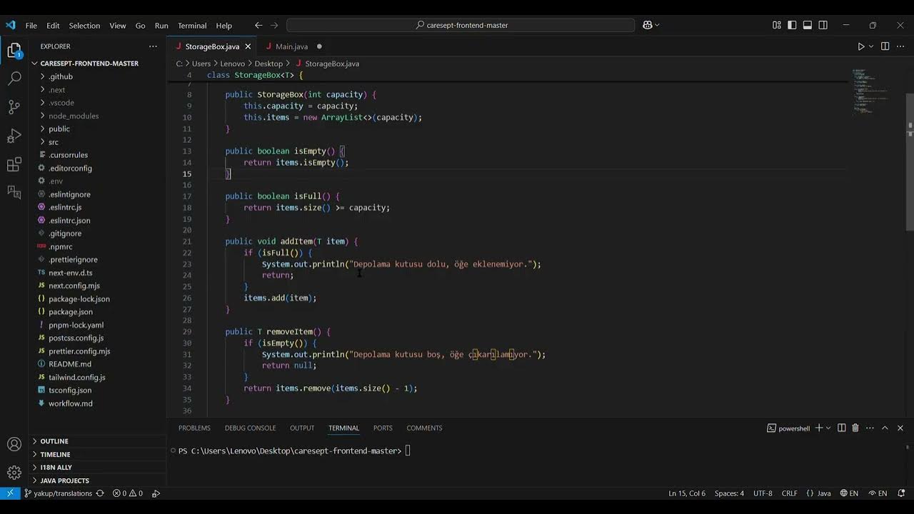 StorageBox java Visual Studio Code - YouTube