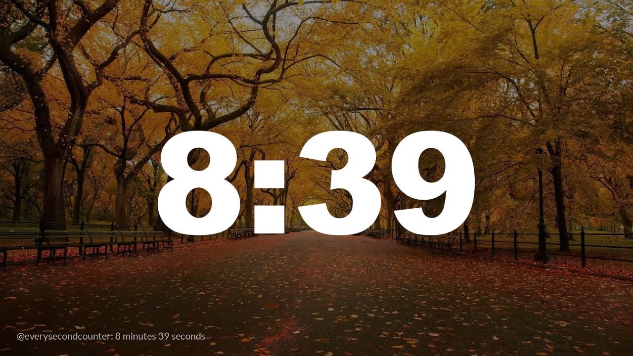 8 minutes 39 seconds [519 secs] clock timer countdown || Alarm Focus ...