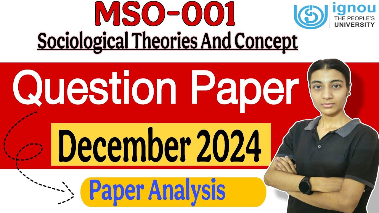 MSO-001 |December 2024| Question Paper| Paper Analysis & Discussion ...