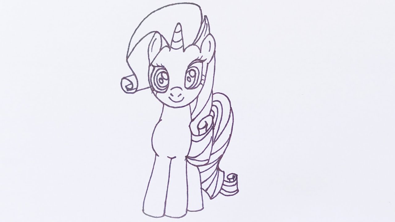 Cute/Easy Rarity Drawing | How to draw Rarity From My Little Pony # ...