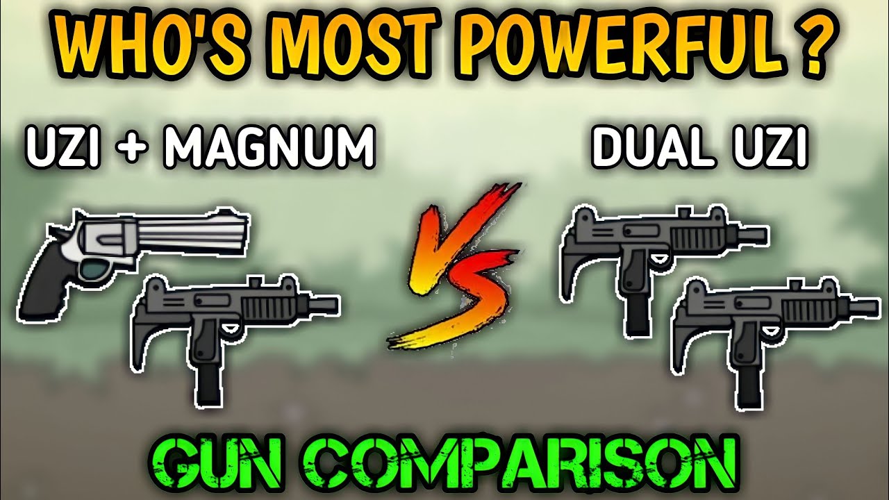 Uzi + Magnum Vs Dual Uzi in mini militia - YouTube