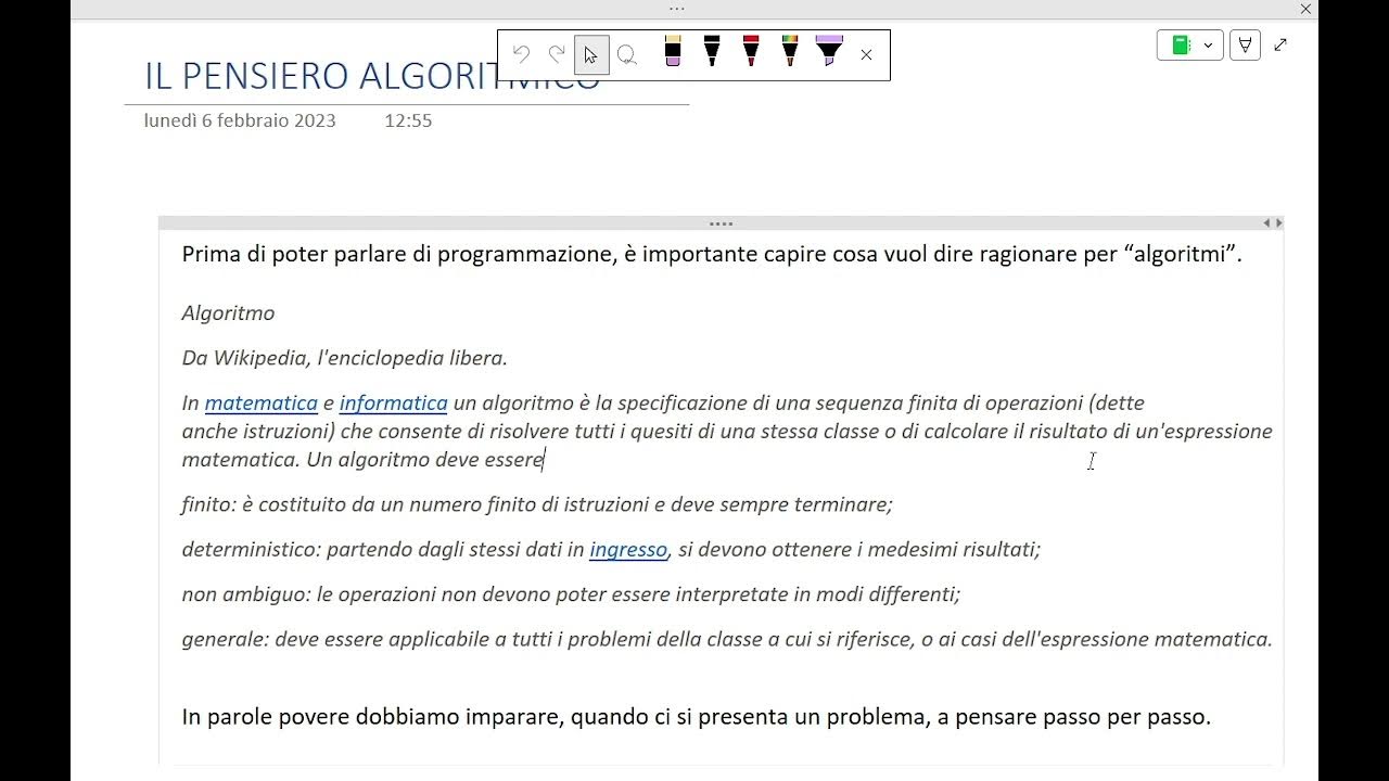 0 - Introduzione agli algoritmi - YouTube