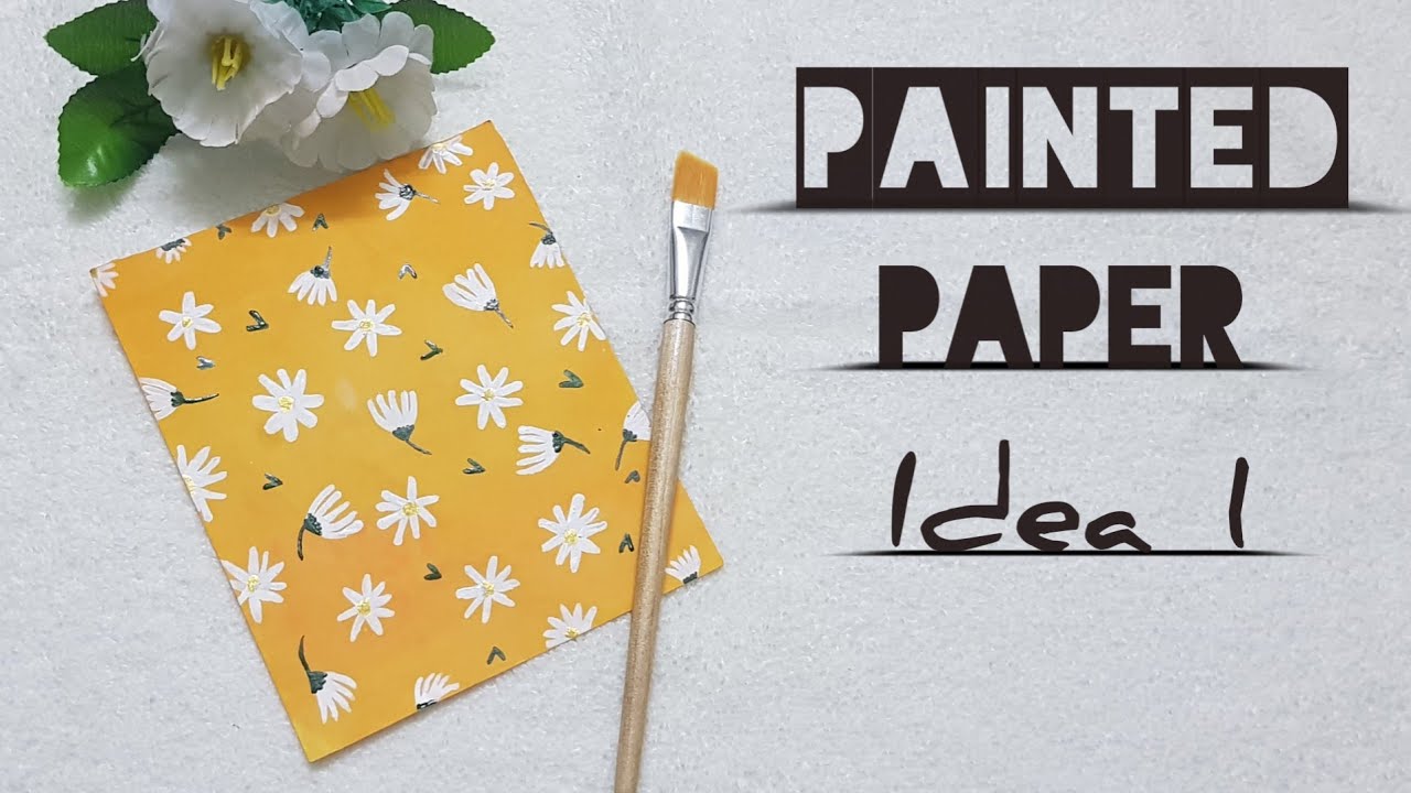 Simple painted paper for scrapbooking/how to make painted paper/doodle ...