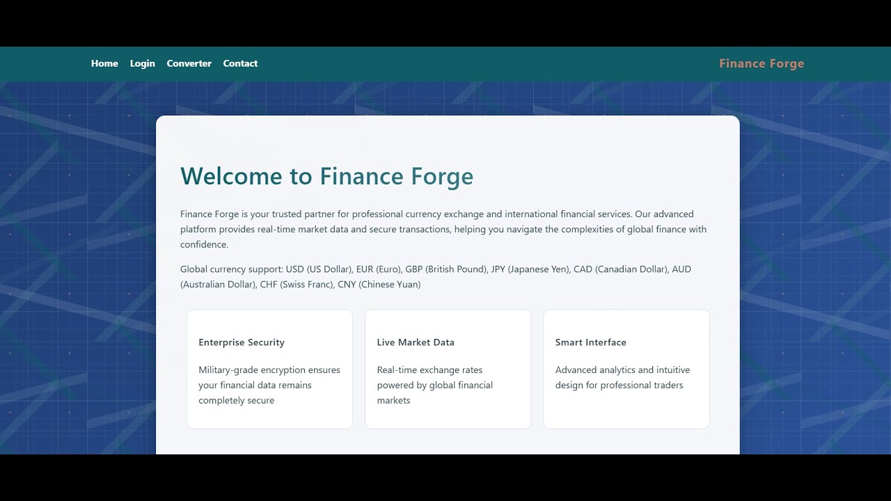 Finance Forge | HTML, CSS & JavaScript Project | SDLC | Roshni Sharma ...