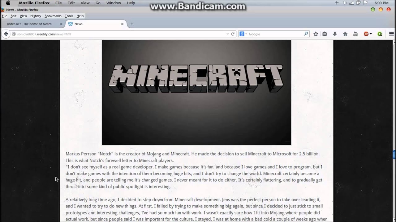 Why Notch Left Mojang - YouTube