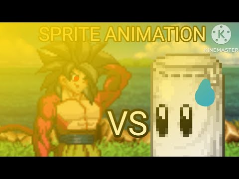 GOKU GT (SSJ4) VS SANDBAG (SPRITE ANIMATION) - YouTube