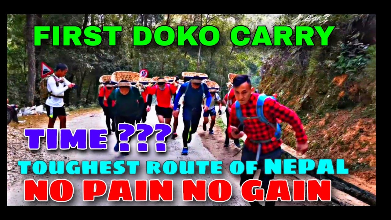 Toughest route of doko carry test || LAKHURI BHANJYANG 😬 || a first ...