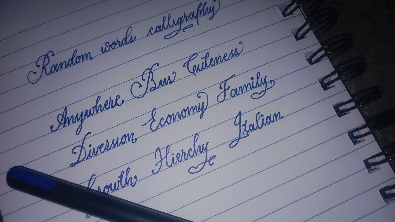 MrWriter learn calligraphy writing Random Words calligraphy|How to ...