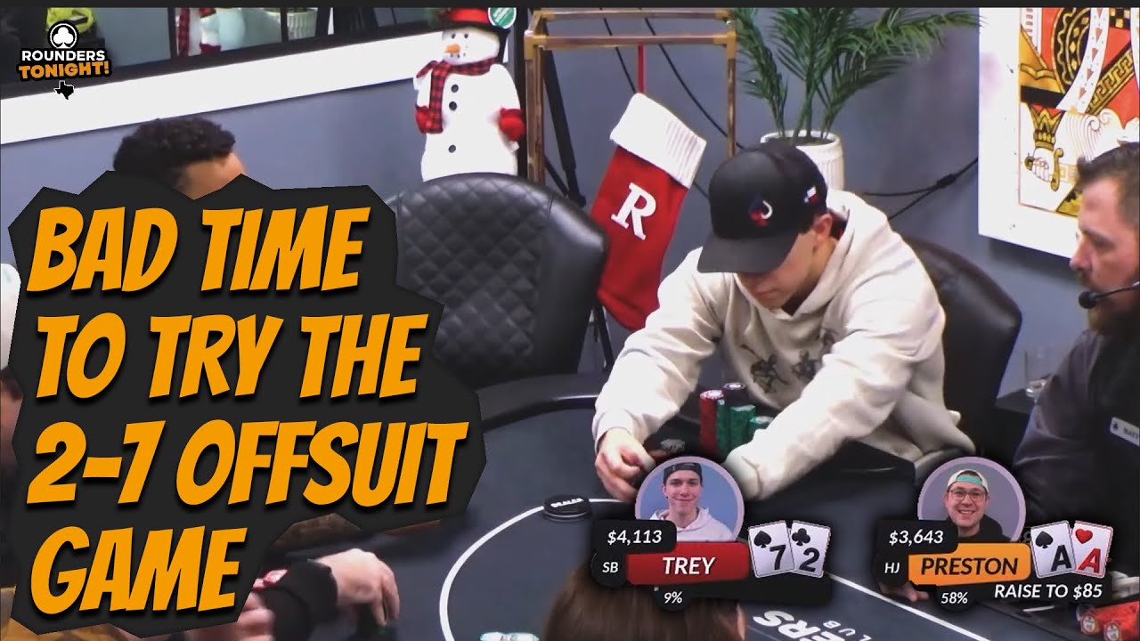 BLUFFING WITH 27 offsuit Because ITS TEXAS BABY!!! - YouTube