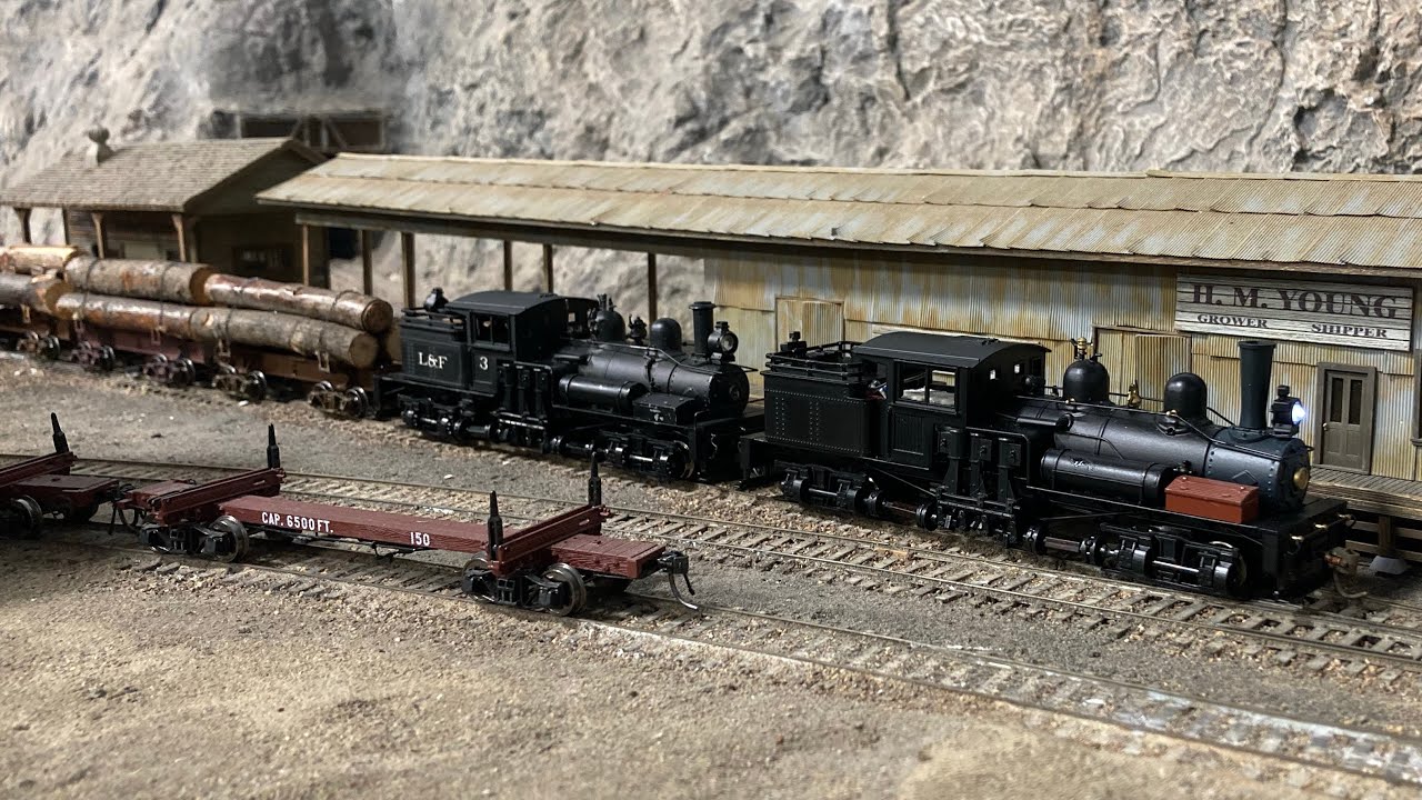Two HO Scale Shays With A Logging Train - YouTube