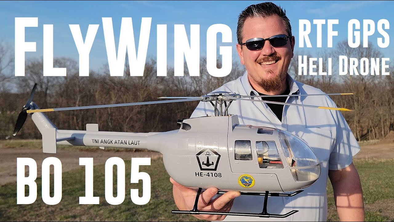 FlyWing - BO 105 - RTF - Scale GPS Heli Drone - YouTube