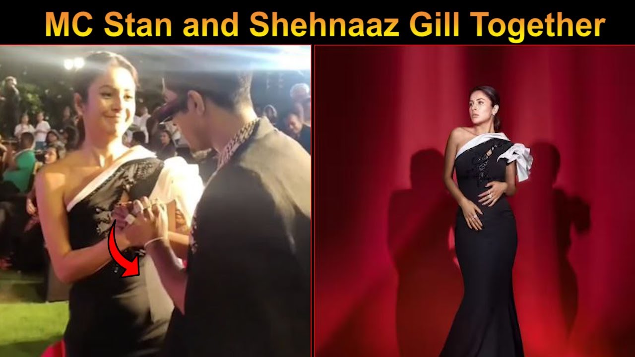 MC Stain and Shehnaaz Gill Pose Together at an Awards Show in Mumbai ...