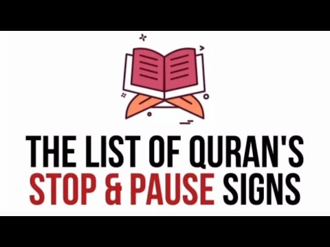 list of #Quran's stop & pause signs#WaoFamily - YouTube