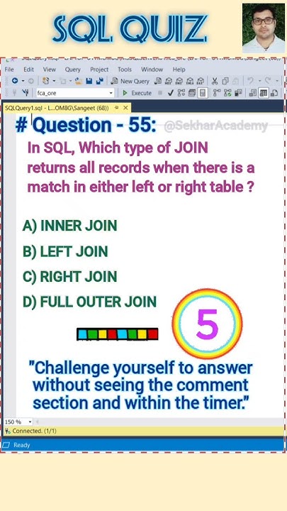 Sql Quiz 55 Sql Mysql Coding Quiz Interview Mcq Shorts Viralvideo Reels