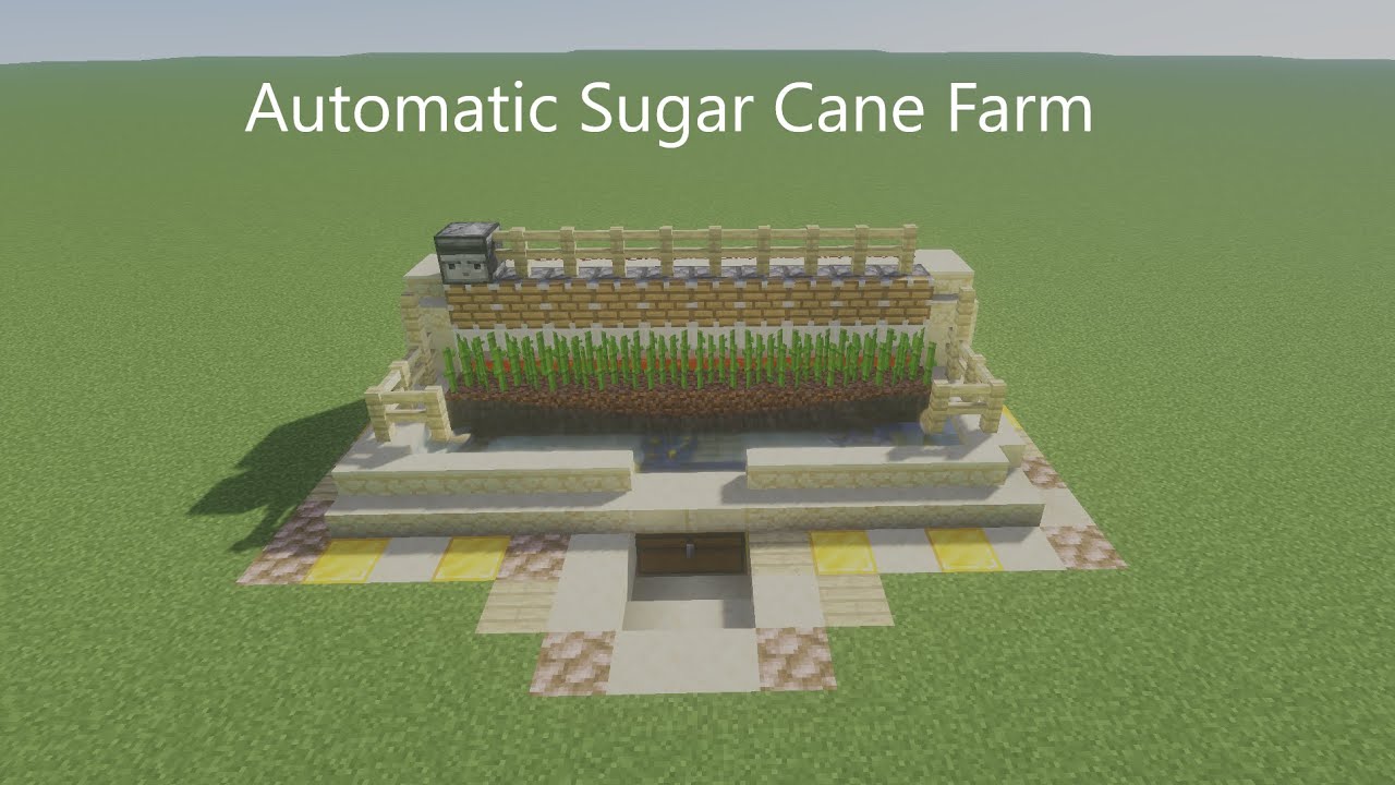 Automatic Sugar Cane Farm (Minecraft) - YouTube