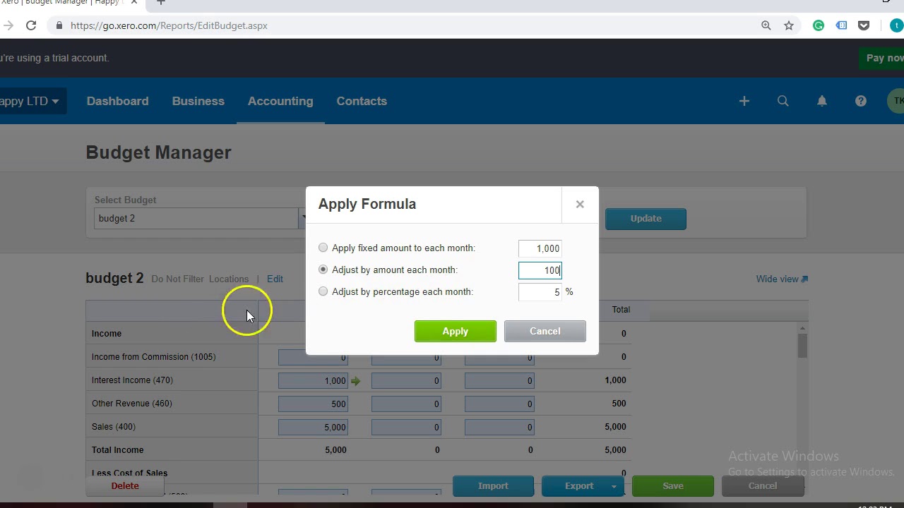 How To Create Budget In Xero 1: Learn in 5 Minutes - YouTube