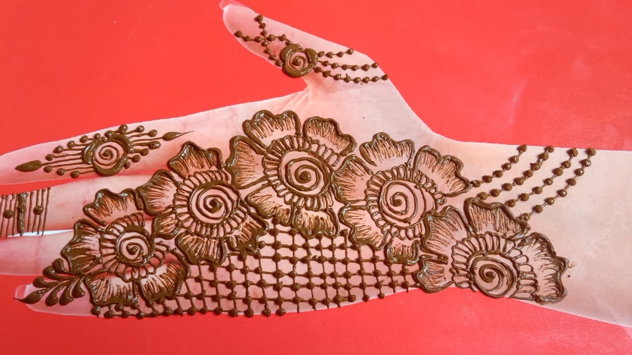 Nice Heena Mehndi Design | Easy Arabic Mehndi Design | Stylish Experimental Mehndi Design | My ...