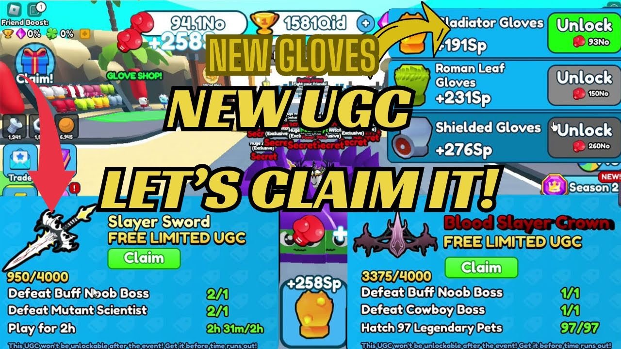 New UGC and I got the third best gloves | Roblox Punch Simulator - YouTube